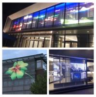 China High Brightness P4 - 8mm LED Mesh Screen Outdoor Film Type Self Adhesive for sale