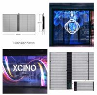China P8mm Frameless LED Mesh Display Glass Window Media Mesh Facade IP68 for sale