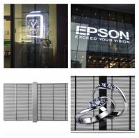 China P8mm Frameless LED Mesh Display Glass Window Media Mesh Facade IP68 for sale