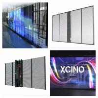 China P10.4mm LED Mesh Display Glass Window LED Mesh Facade High Brightness Easy Maintenance for sale