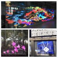 China P10.4mm LED Mesh Display Glass Window LED Mesh Facade High Brightness Easy Maintenance for sale