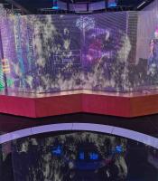 China P4/8 Led Transparent Film Screen Outdoor Front Service for sale