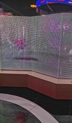 China P6.5 See Through Led Screen High Temperature Resistance Flame Retardant PC for sale