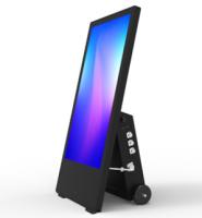China Outdoor Movable 43inch LCD Digital Poster Commercial Advertising LCD Display With Battery for sale