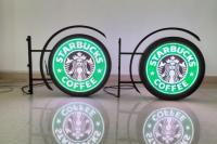 China Outdoor Store Round LED SignP4 5000 nits Double Sides Waterproof LOGO Screen for sale