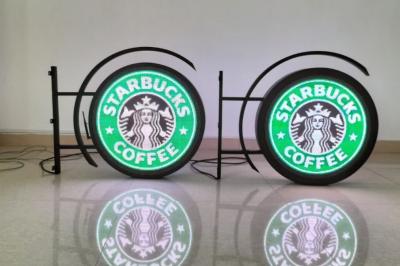 China Outdoor Store Round LED SignP4 5000 nits Double Sides Waterproof LOGO Screen for sale
