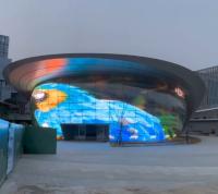 China P4/8 Led Transparent Film Screen Outdoor Front Service Creative Design Easy Installation for sale