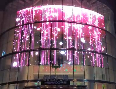 China P20 Outdoor Transparent LED Screen High Brightness SMD2121 LED Type for Creative Design for sale