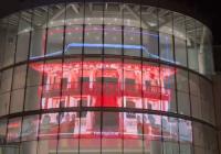China P6.5 Led Transparent Film Screen Outdoor Front Service Creative Design Possibilities Versatility Easy Installation for sale