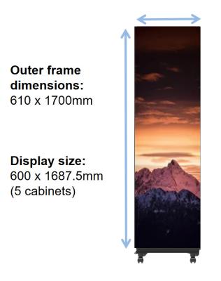 China All in one digital Poster Mini COB P0.625/ P0.9/ P1.25/ P1.56/ P1.875mm Cabinet Size 600*337.5mm for sale