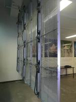 China Ultra Thin P10 Transparent Led Display Mesh With 80% Transparency for sale