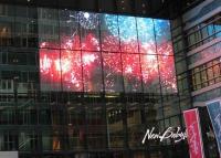 China Ultra Thin P10 Transparent Led Display Mesh With 80% Transparency for sale