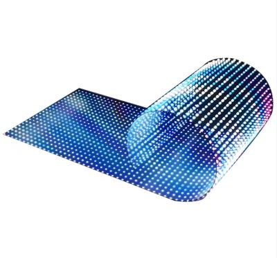 China Indoor Ultra-Thin P6 Flexible Transparent LED Film Display 85% Transparency 3000 Nits 1000mm x 240mm for sale