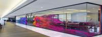 China Indoor Ultra-Thin P6 Flexible Transparent LED Film Display 85% Transparency 3000 Nits 1000mm x 240mm for sale