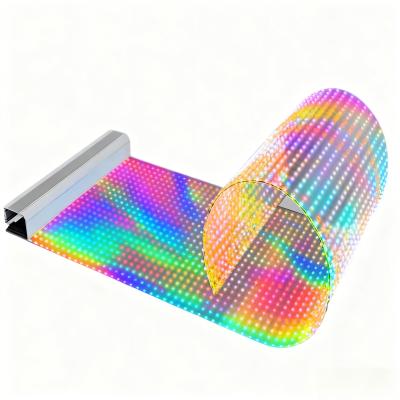 China Indoor P16 Ultra-Thin Transparent LED Film Display with 3000Nits Brightness and 1000mm x 64mm Cabinet Size for sale