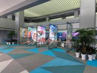 China Indoor P4-8mm LED Transparent Film Screen with 5500nit Brightness and 3840Hz Refresh Rate for sale