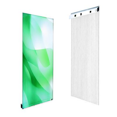 China Indoor P6.5mm LED Transparent Film Screen with 5500nit Brightness and 3840Hz Refresh Rate for High Clarity Display for sale