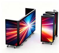 China Portable 6-Folding LED Reception Desk with Compact Transportation and Fast Installation for sale