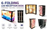 China Portable 6-Folding LED Reception Desk with Compact Transportation and Fast Installation for sale