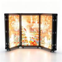 China Seamless 90-Degree Corner 6-Folding LED DJ Booth Display Counter with P2.6 P2.9 P3.91 Pixel Pitch for sale