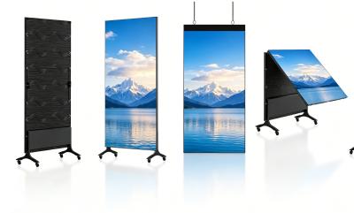 China Indoor P1.56 GOB LED Poster Display with 3000nit High Brightness Anti-Collision Protection and Ultra-Thin 33mm Cabinet for sale