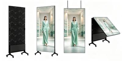 China P2.976 Foldable Double-Sided LED Poster Display with 800nit Brightness and 33mm Die-Cast Aluminum Cabinet featuring Front Access Service for sale