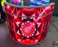 China Semi-Circular GOB LED Display with P1.86 Pixel Pitch 650nit Brightness and Magnetic Front Maintenance for Reception Desks for sale