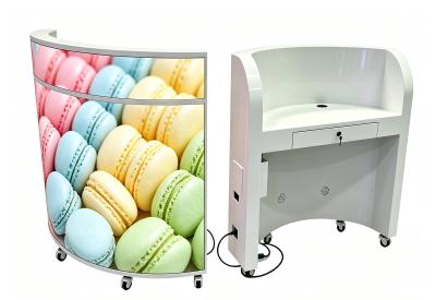 China Column Wrapping Creative LED Display with 650nit Brightness Magnetic Front Maintenance and 3840Hz Refresh Rate for sale