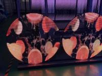 China P3.91mm P7.82mm LED Transparent Display 1 Meter Diameter Cabinet for sale
