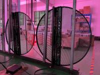 China P3.91mm P7.82mm LED Transparent Display 1 Meter Diameter Cabinet for sale