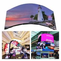 China Indoor P2.5mm Cylindrical LED Screen 320x160mm Front Magnetic Maintenance for sale