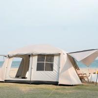 China Double Storey Thickened Camping Shelter Tent Family Camping 210D Oxford Cloth for sale