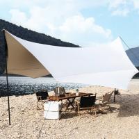 China Aluminum Waterproof Shade Camping Sun Canopy Awning Maple Leaf Type For Beach for sale