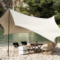 China Aluminum Waterproof Shade Camping Sun Canopy Awning Maple Leaf Type For Beach for sale