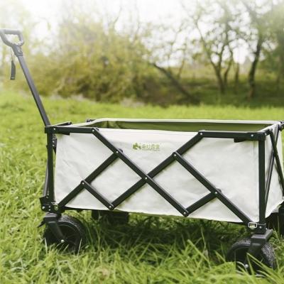 China Tear Resistant Folding Cart Camping Wagon Trolley Adjustable 12kg for sale