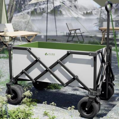 China Rip Resistant Folding Camping Wagon Cart 600D Oxford Fabric 150 Lbs for sale