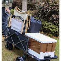 China 70kg Electric Pull Outdoor Folding Utility Wagon Collapsible Camping Trolley for sale