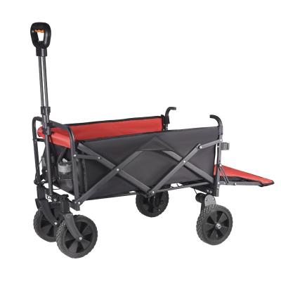 China Battery Operated Folding Camping Wagon Cart Push Pull 230L 300kg for sale