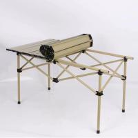 China Portable Woodgrain Light Weight Folding Table Eggroll For Camping for sale
