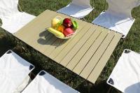 China Portable Woodgrain Light Weight Folding Table Eggroll For Camping for sale