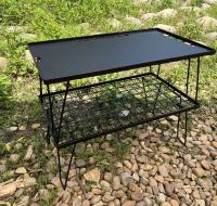 China Camping Picnic Go Barbecue Outdoor Light Weight Folding Table Steel Mesh Igt Table Shelf for sale