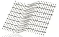 China GKD FUTURA 240 Material: Stainless steel  Cable group:2x diameter 2.75mm Weft wire: diameter 4mm Pitch cable group:40mm Weft wire pitch:14.5mm Thickness 10mm for sale