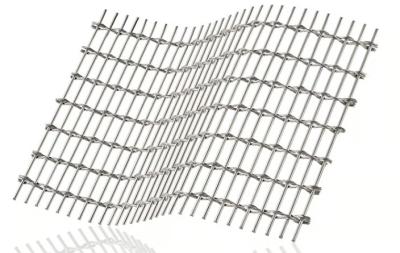 China GKD FUTURA 240 Material: Stainless steel  Cable group:2x diameter 2.75mm Weft wire: diameter 4mm Pitch cable group:40mm Weft wire pitch:14.5mm Thickness 10mm for sale