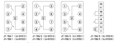 China XINJI Xinchangjiang time relay JY-7DA/1DK XJ-DYD13 JY-7DA/2DK XJ-DYD12 JY-7DA/3DK CJ-DYD11 JY-7DA/5 XJ-DYD14 JY-7DB/1DK XJ-DYD23 JY-70B/2DK XJ-DYD22 JY-7DB/3DK XJ-DYD21 JY-70B/5DK XJ-DYD24 for sale