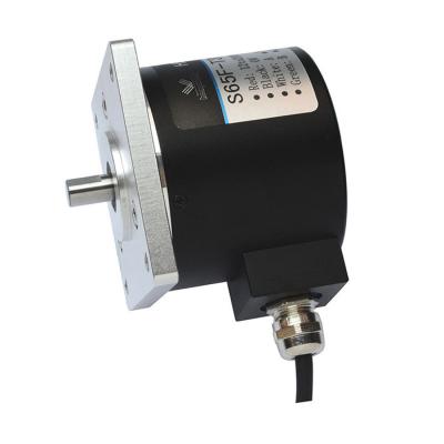 China Flange 65×65mm Industrial Rotary Encoder , Solid Shaft Reflective Optical Encoder for sale
