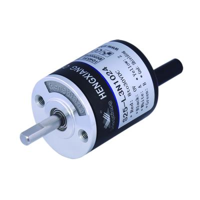 China S25 Axial Mini Solid Encoder 360 Resolution , Incremental Simple Rotary Encoder 600 Ppr For Robot for sale
