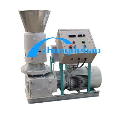 China 22kW Flat Die Moving Roller Wood Pellet Machine 250-350kg/h Output for Biomass Fuel Production for sale