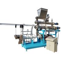 China Twin Screw Pet Feed Extruder 300-2000 KG/H Capacity with 2-Year Warranty for Shrimp and Fish Feed Production for sale