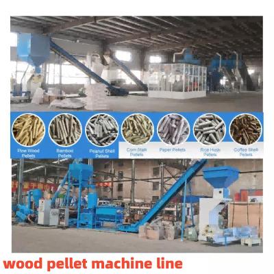 China 800-1000kg/H Wood Pellet Production Line with 55KW Power for Biomass Fuel Manufacturing for sale