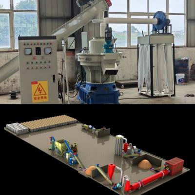 China 800kg 1 Ton Biomass Wood Pellet Production Line with PLC Control for Heating Fuel Manufacturing for sale